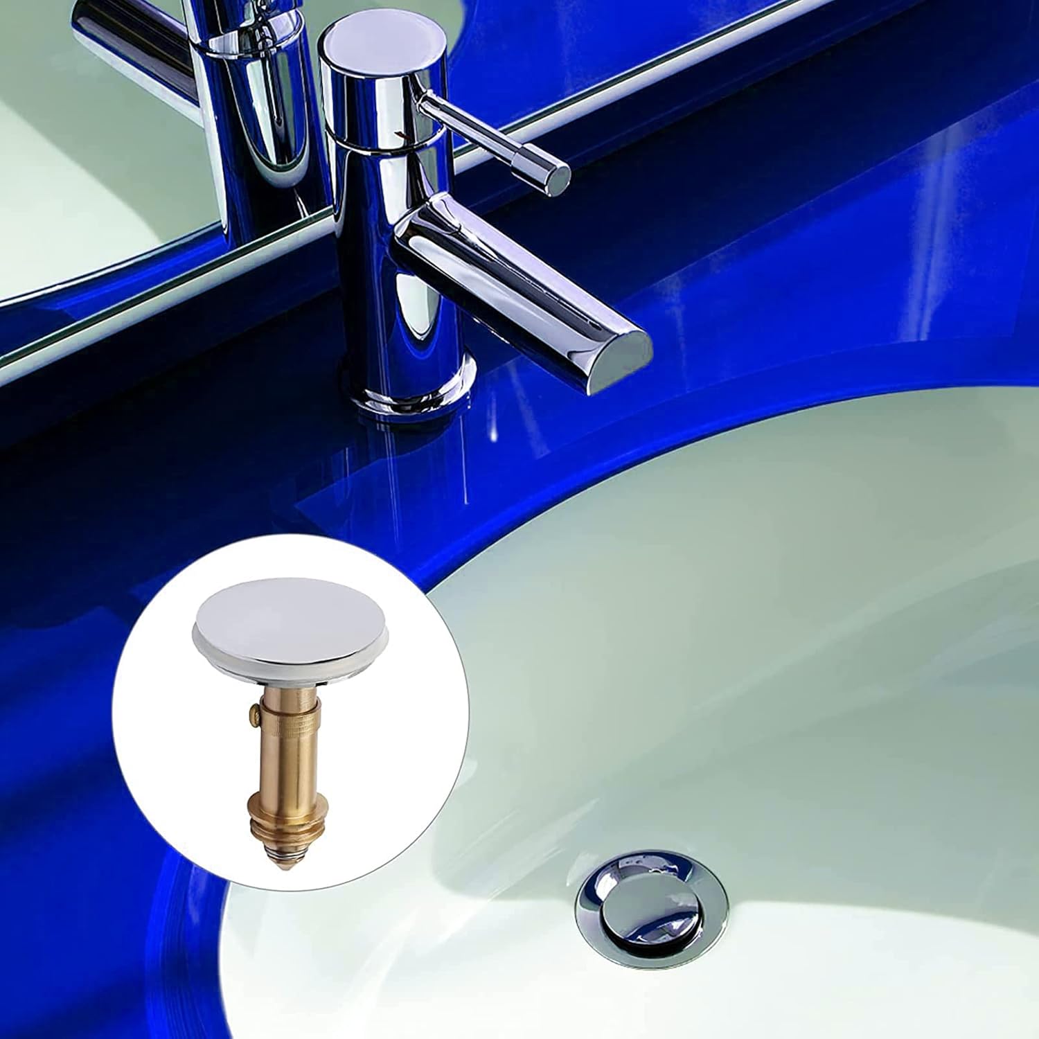 Pop Up Click Clack Plug 38mm Pop-up Stopper Push Sink Drain for Kitchen ...