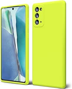 Amazon.com: oakxco for Samsung Galaxy Note 20 5G Phone Case Liquid Silicone, Fluorescent Bright ...