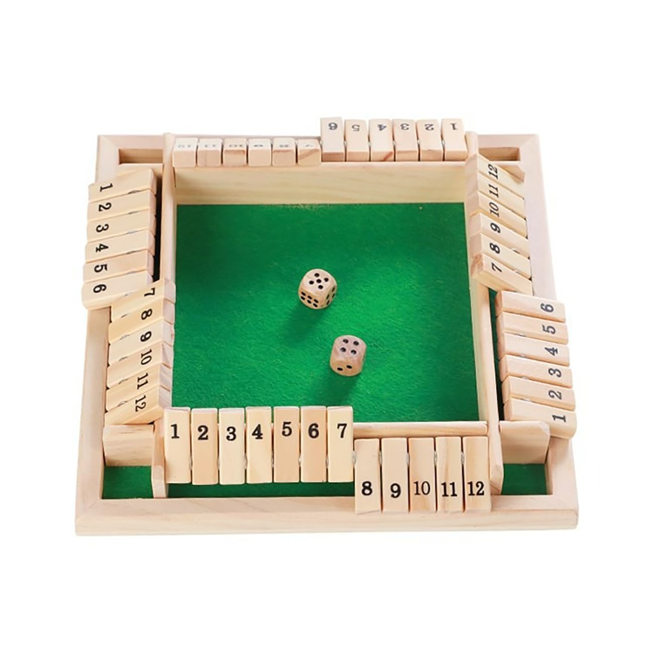 Amazon.com: HNHPETUSA Shut The Box Game 12 Numbers, Shut The Box Dice ...