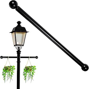 Lamp Post Cross Arm, 16 Inch Black Lamp Post Cross Bar Outdoor Lamps ...