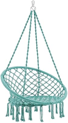 Amazon.com : SereneLife Web Chair Swing 35.5" Inch Hanging Netted Seat ...