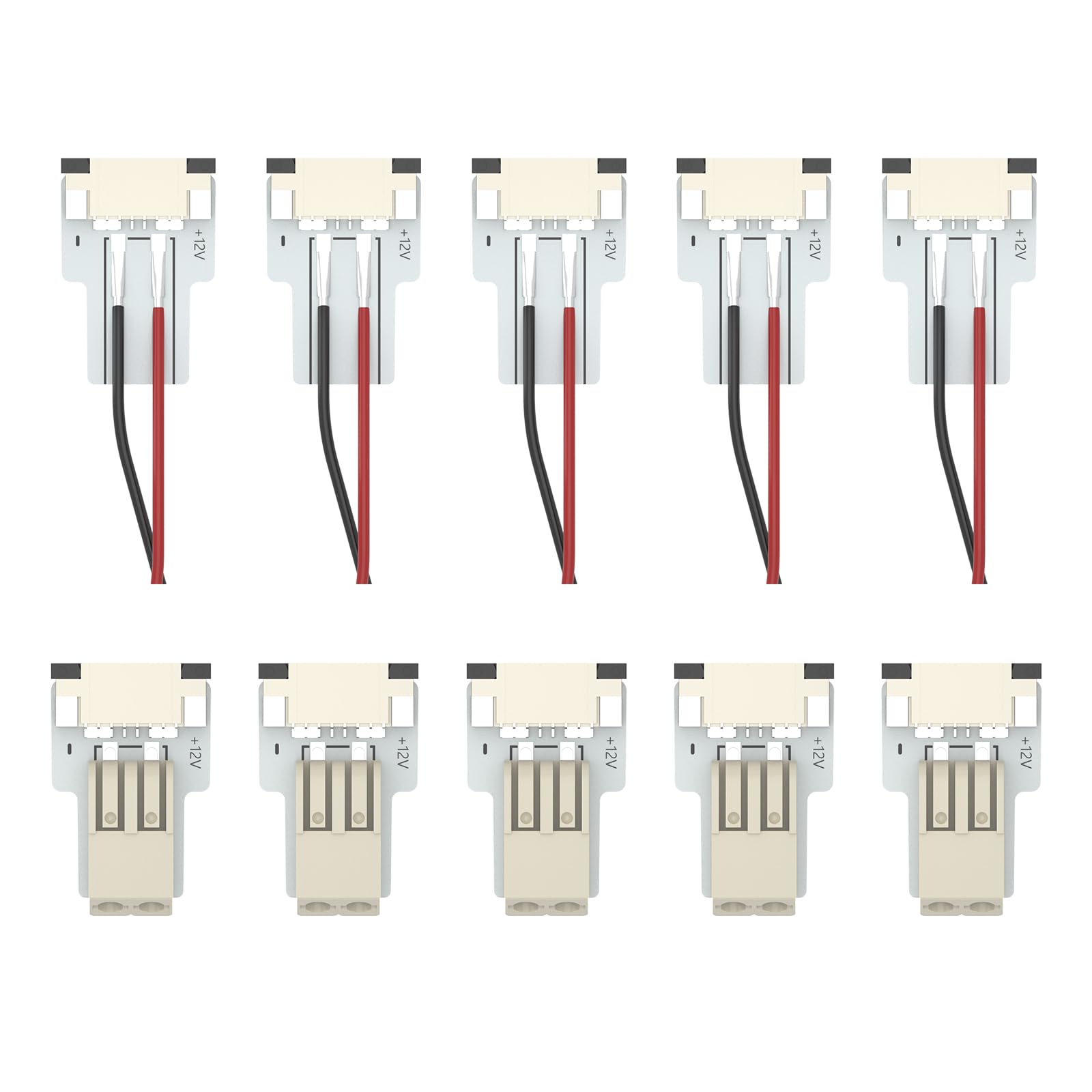 Obeaming 10Pcs 2-Pin 8mm Solderless Fast LED Strip Connectors, Micro ...