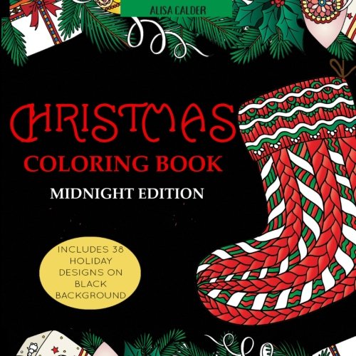 Amazon.com: Adult Coloring Book: Christmas, Midnight Edition: Holidays ...
