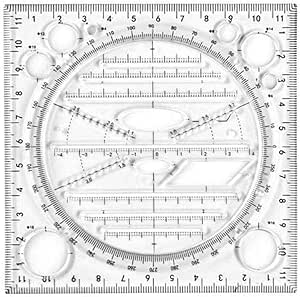 Multifunctional Rotatable Drawing Ruler Student Mathematical Measuring ...