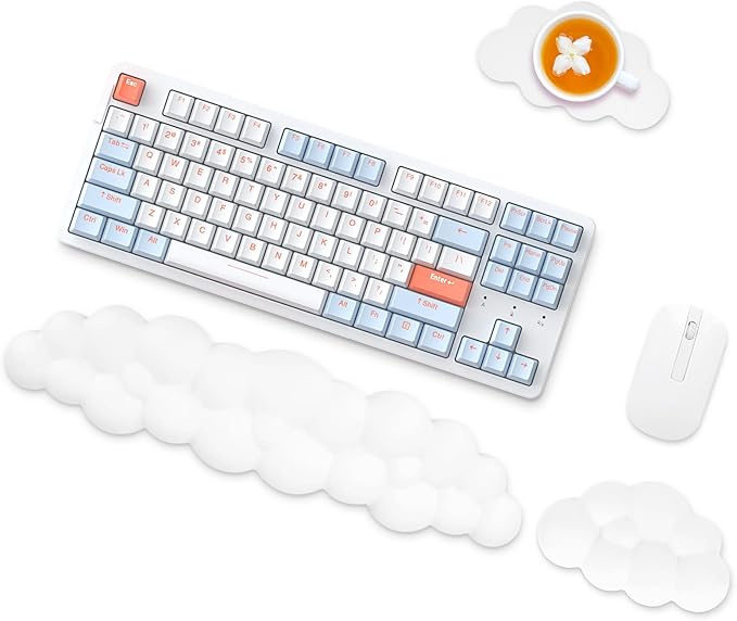 Wasarmir Cloud Keyboard Wrist Rest, Soft Memory Foam Ergonomic Keyboard ...