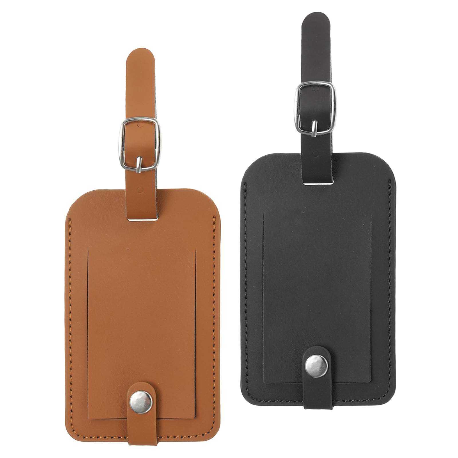 Amazon.com: PATIKIL 2 Pack Luggage Bag Tags, PU Leather Suitcase Name ...