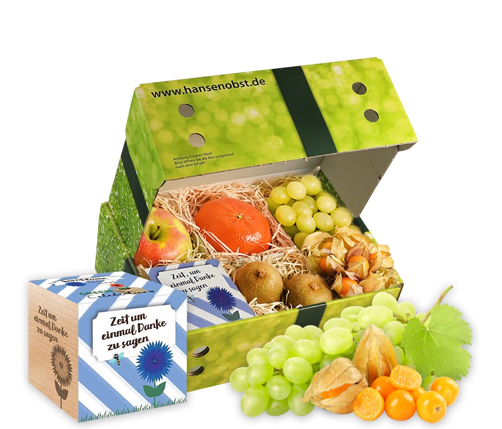 Hansen Obst - Glücksmomente Geschenkbox - fruchtige Obst-Box - “Danke ...