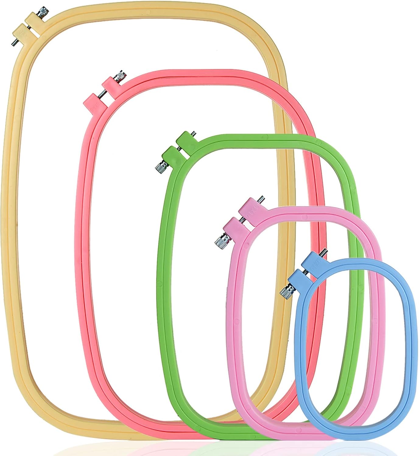 Amazon.com: FVIEXE 5PCS Square Embroidery Hoops Set Rectangular, ABS ...
