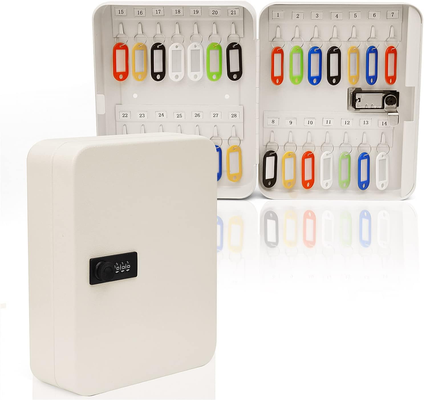Amazon.com: Gonioa 28 Key Cabinet Security Storage Box with Combination ...