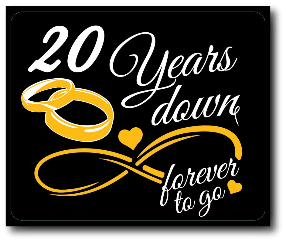 Amazon.com: 20 Years Down Forever to Go| Anniversaries | Great Gift ...