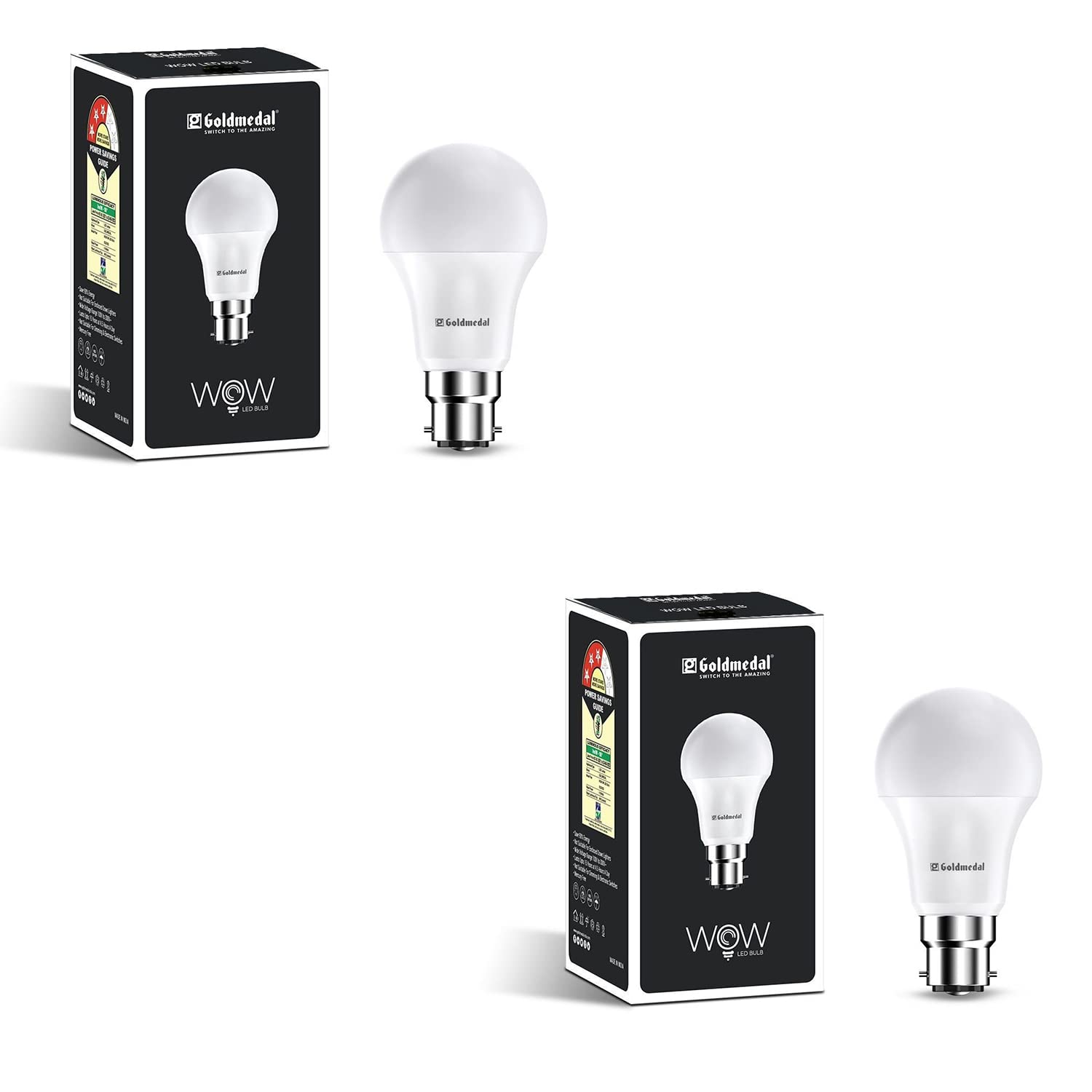 Goldmedal Wow 9W B22 Base LED Bulb – Cool Daylight (6500k) | Energy ...