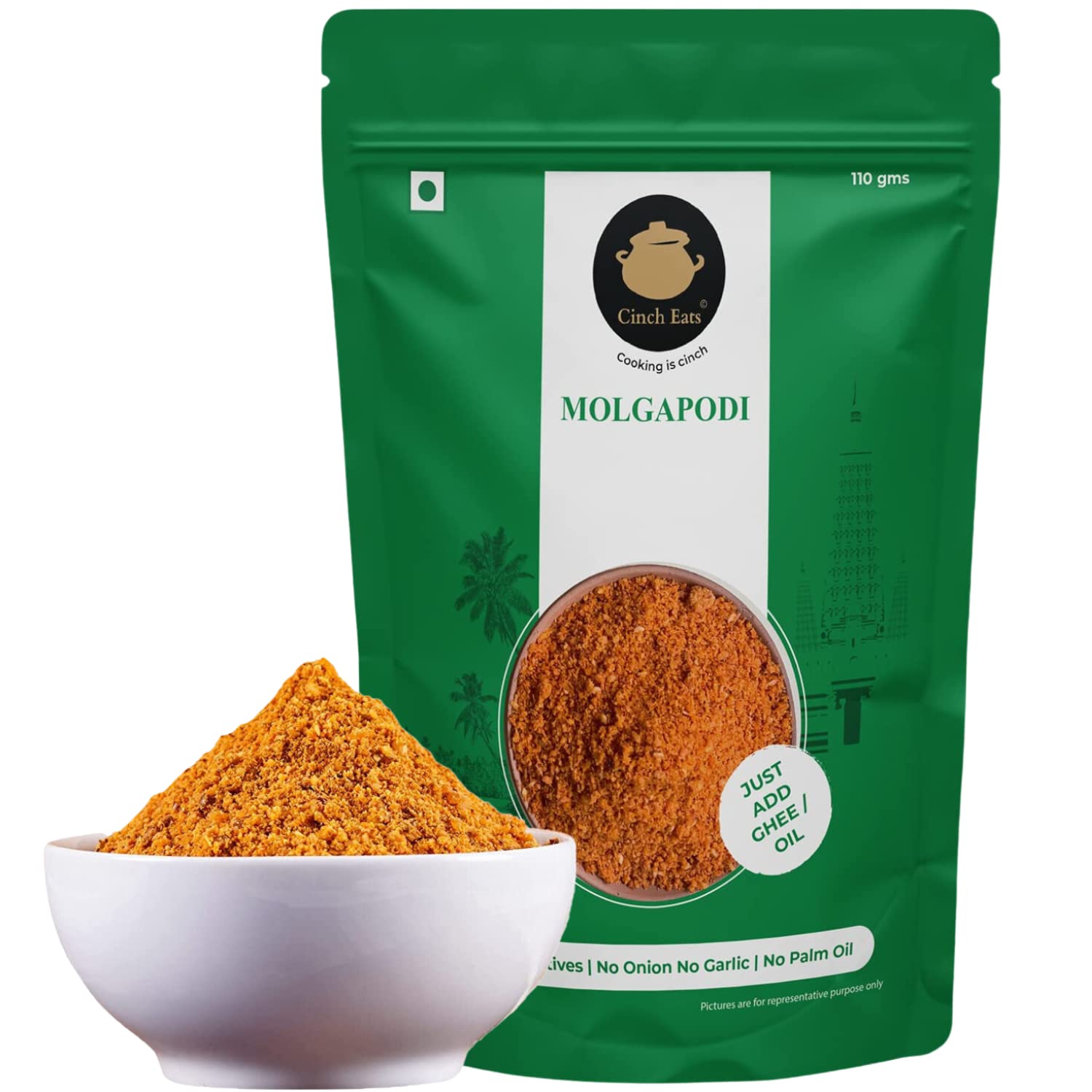 Cinch Eats Ready to Eat Andhra Gunpowder Malgapodi Chutney for Idli and ...