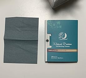 Amazon.com : Premium Facial Oil Blotting Paper, 200 Counts - Natural ...