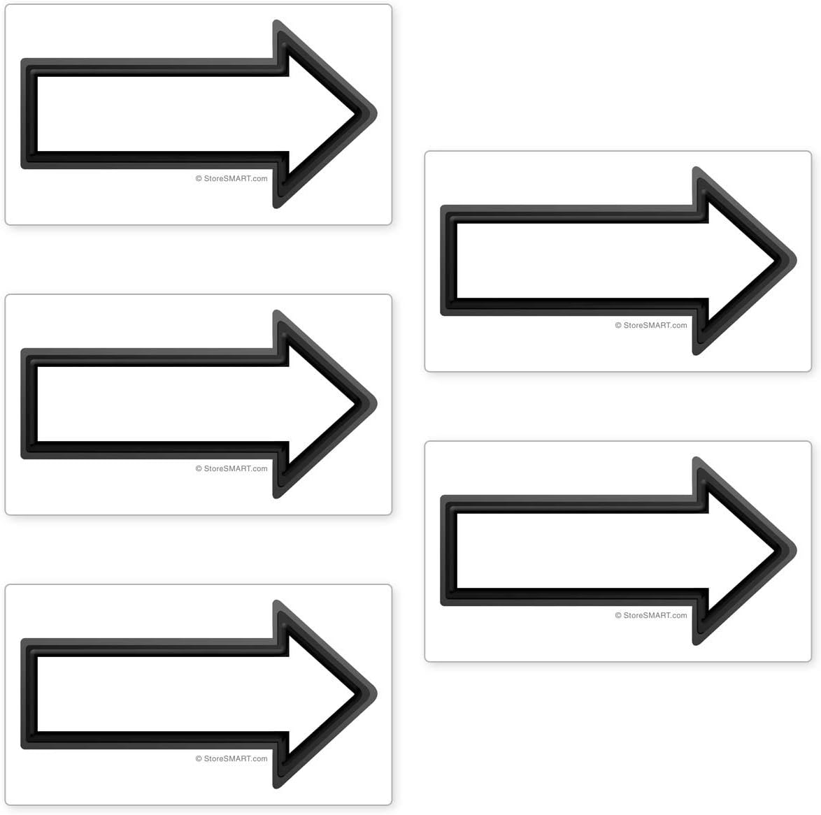 Amazon.com: StoreSMART - Arrow Outline Magnets - Black - 10-Pack - 2" x ...