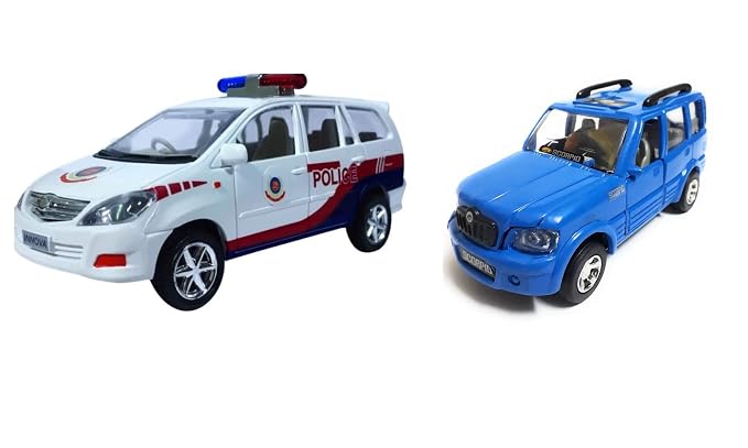 The Game Begins Police Car and Mahindra Scorpio Toy for Kids ...