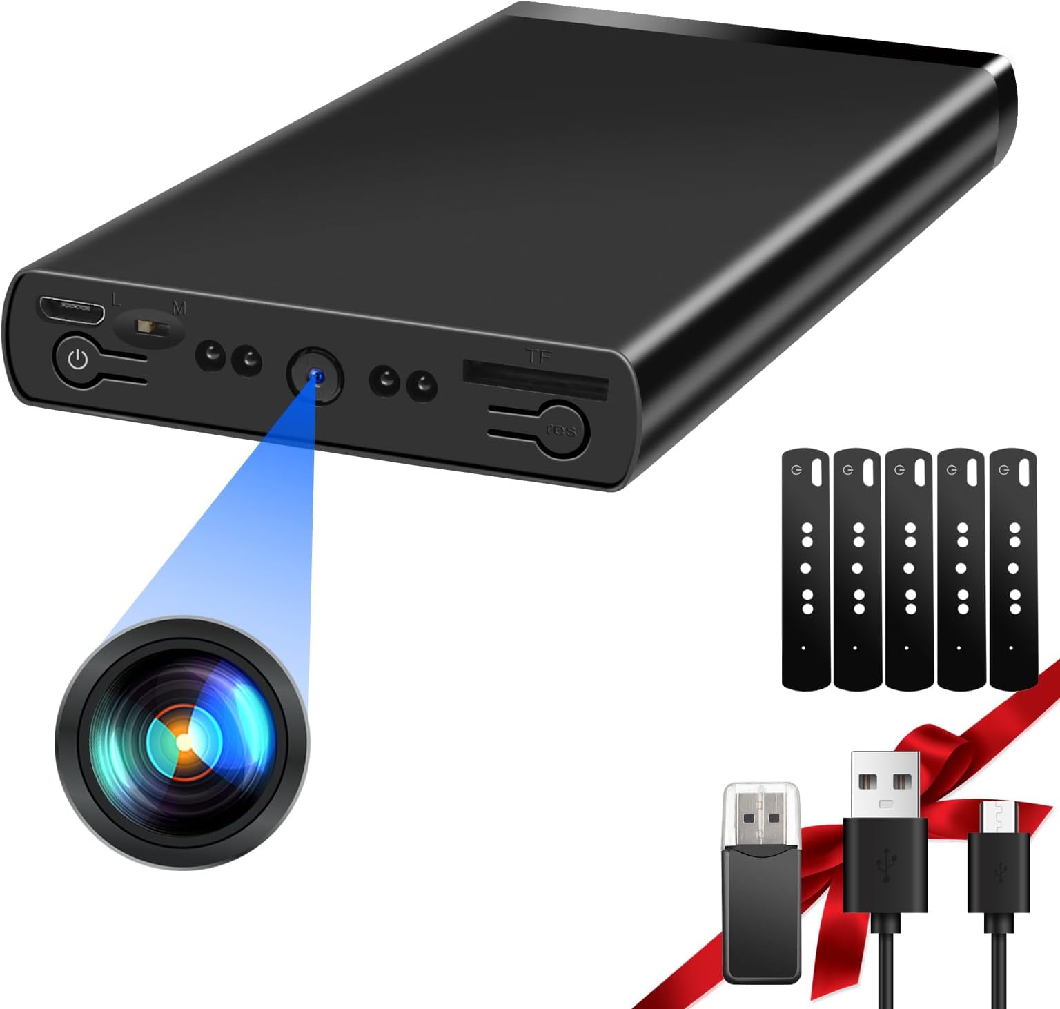 Nisanmoon Mini Kamera 2 in 1 Powerbank Kamera mit 10000mAh Akku, HD ...