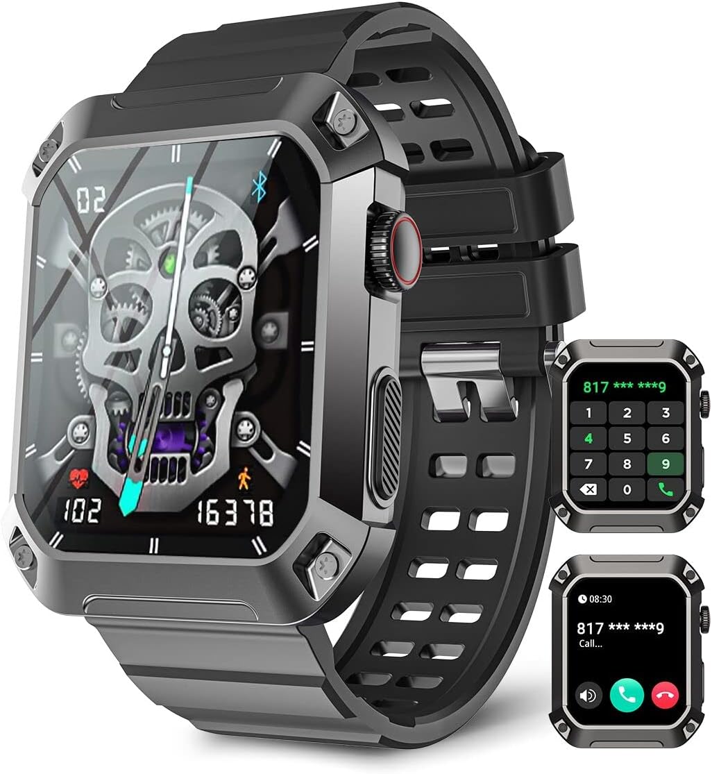 Amazon.com: Military Smart Watches for Men, Tactical Smart Watch for ...