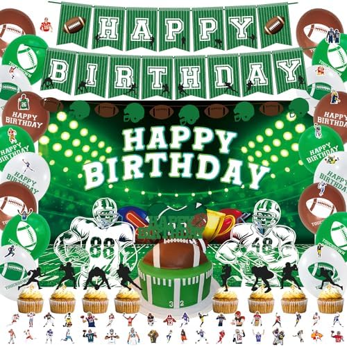 Amazon.com: ENERFLAT Football Birthday Party Decorations,Sports Party ...