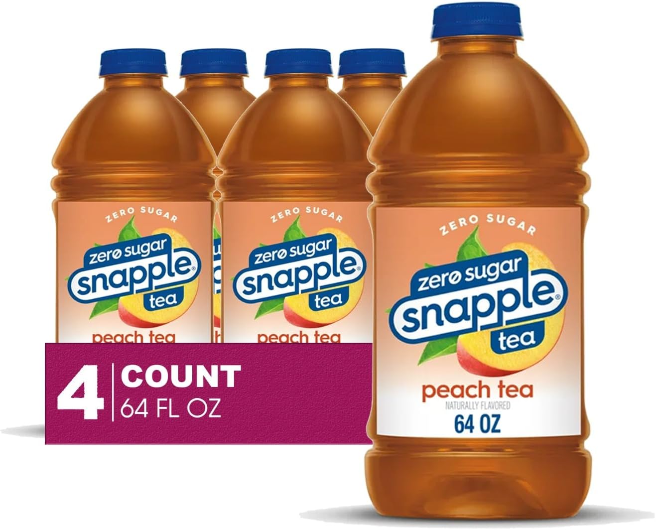 Amazon.com : Snapple Diet Peach All Natural Tea 64 fl oz Plastic Bottle ...