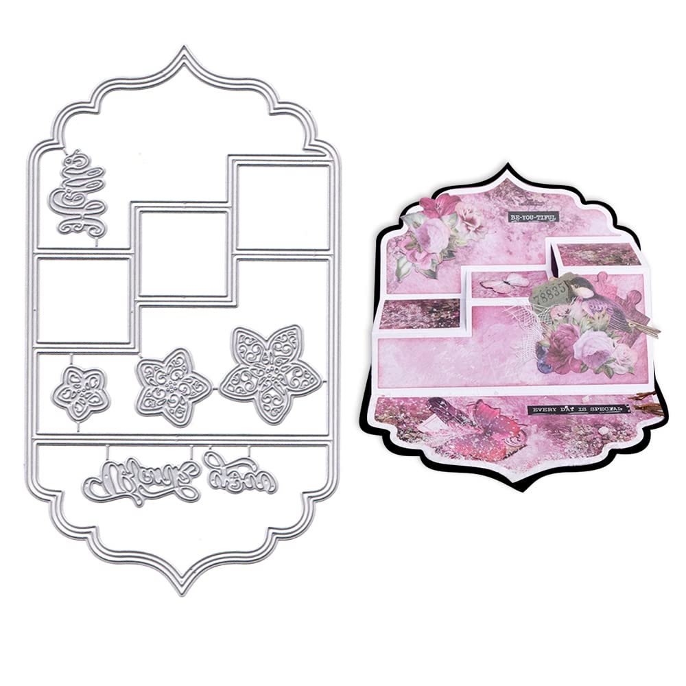 Amazon.com : Threetols 3D Card Shape Cutting Dies for Card Making ...