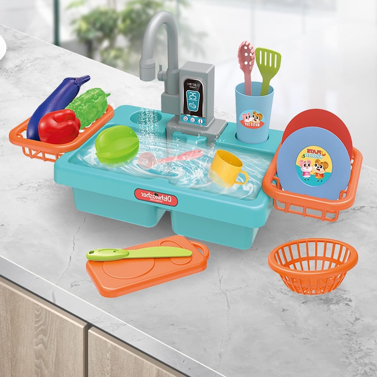 ALMEKAQUZ Kitchen Sink Toys with Running Water, Play Sink with Upgraded ...