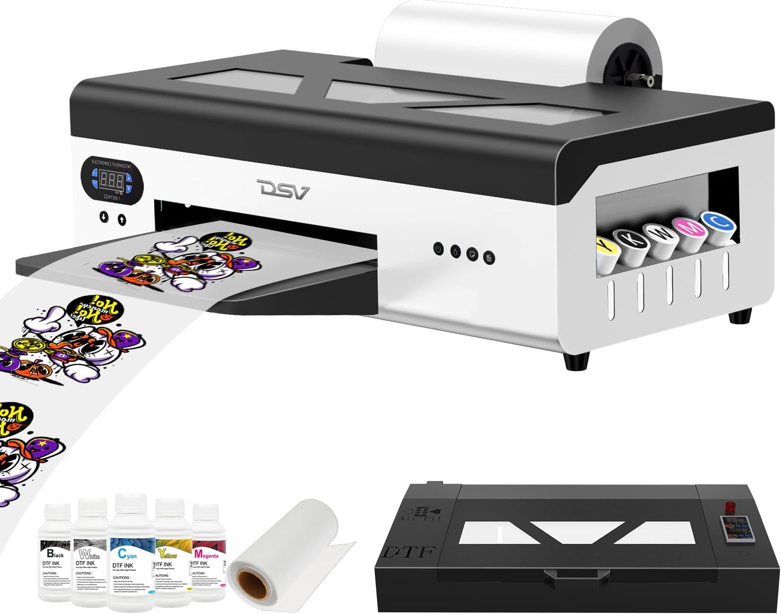 Amazon.com: PUNEHOD L1800 DTF Transfer Printer with Roll Feeder,Direct ...