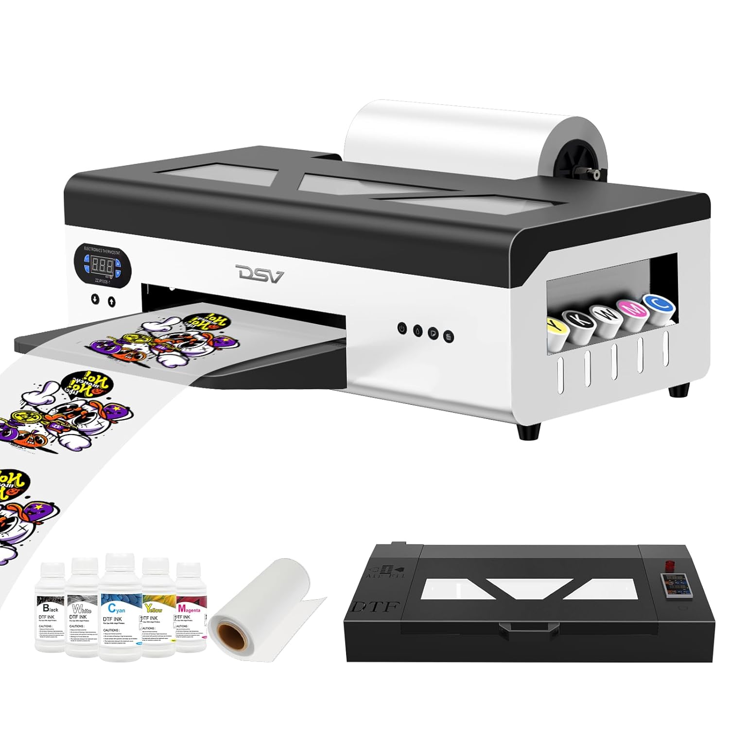 DSV DTF Printer A3 L1800 Transfer Printer with Roll Feeder Direct to ...