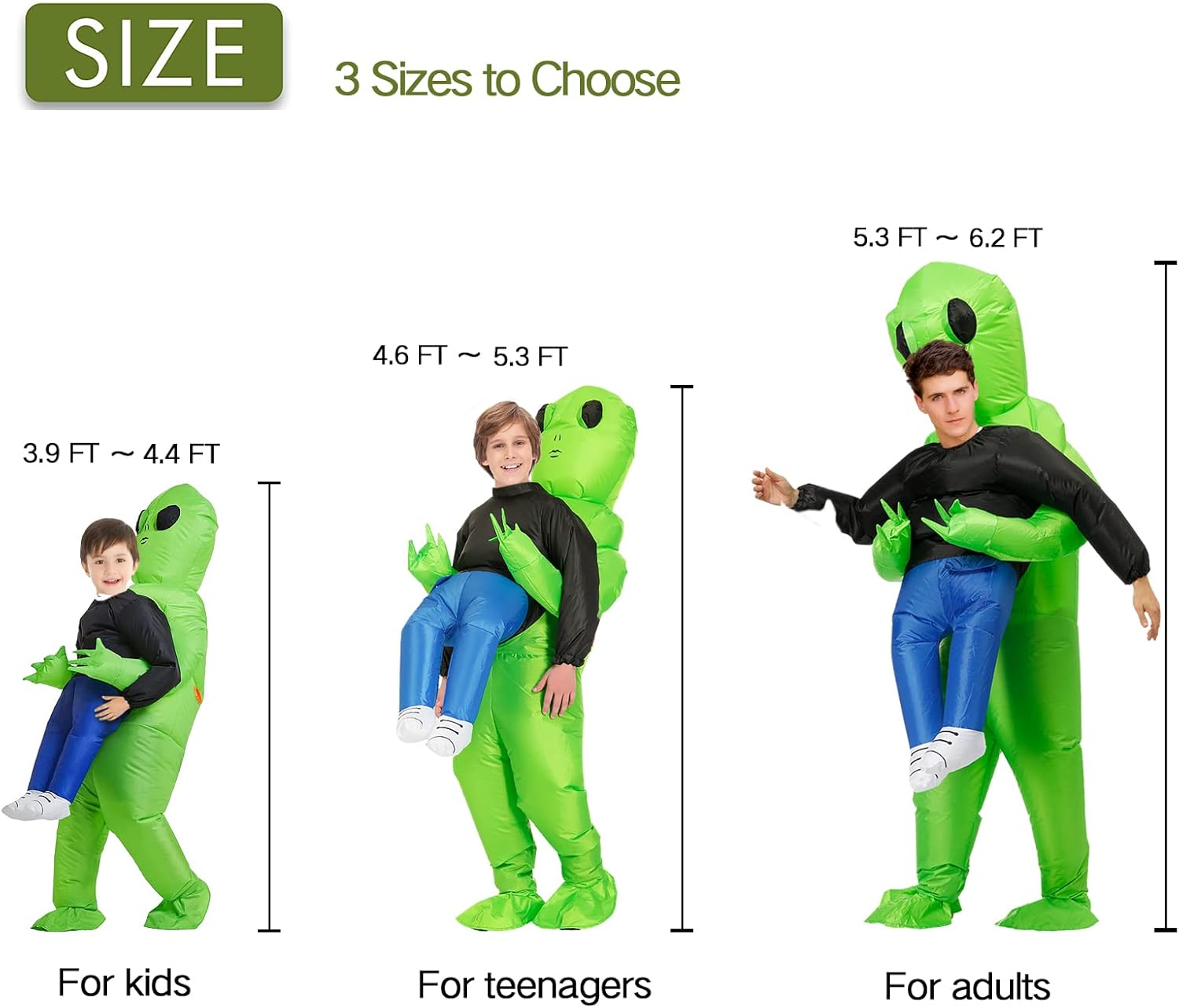 Amazon.com: ZIZWO Inflatable Costume Adult, Alien Halloween Inflatable ...