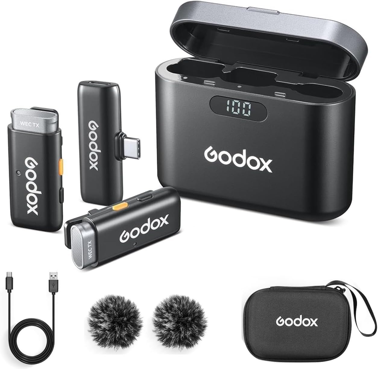 Godox WES2 Kit1 Wireless Microphone : Amazon.in: Musical Instruments