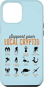 Amazon.com: Funny Support your Local Cryptid Mothman Chupacabra Bigfoot Case for iPhone 13 Pro ...