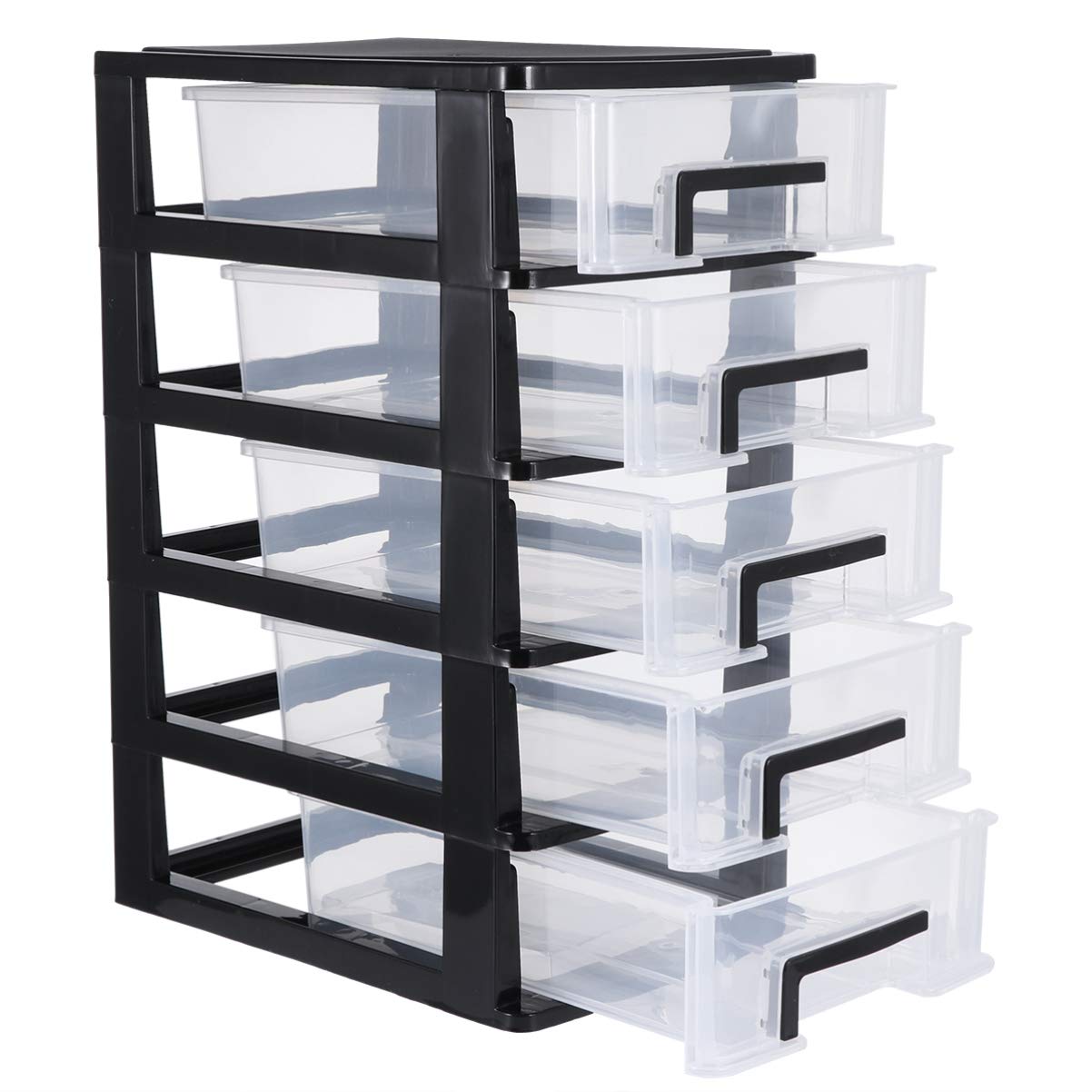 Toyvian Mini Drawers Organizer 5 Drawer Storage Organizer Storage Bins ...