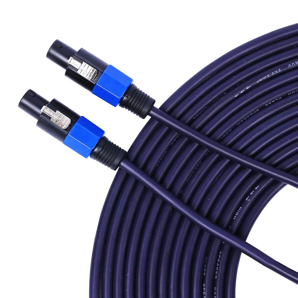 Amazon.com: Professional Speakon to Speakon Cable 2PC 50 Feet DJ/Pro ...
