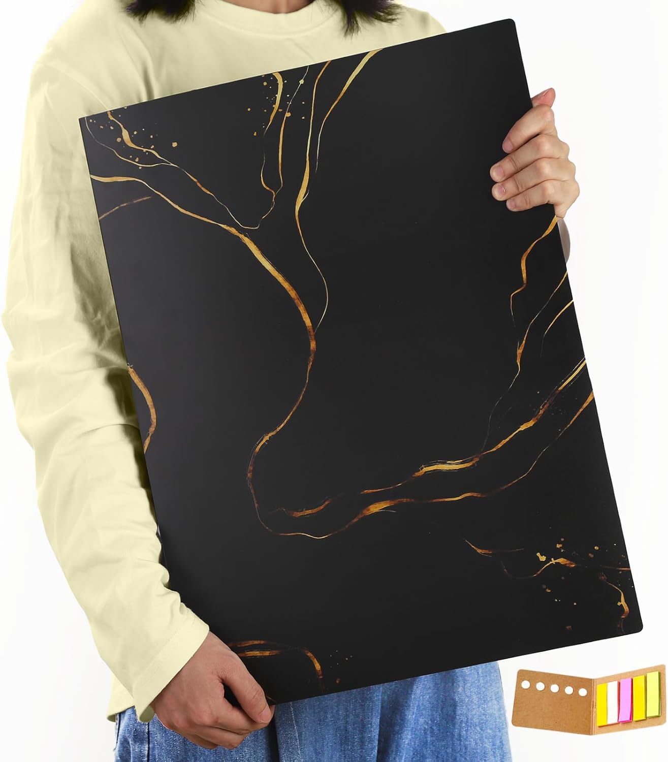 Amazon.com : Qunrwe A3 Art Portfolios Case 60 Pages,Marble Black ...