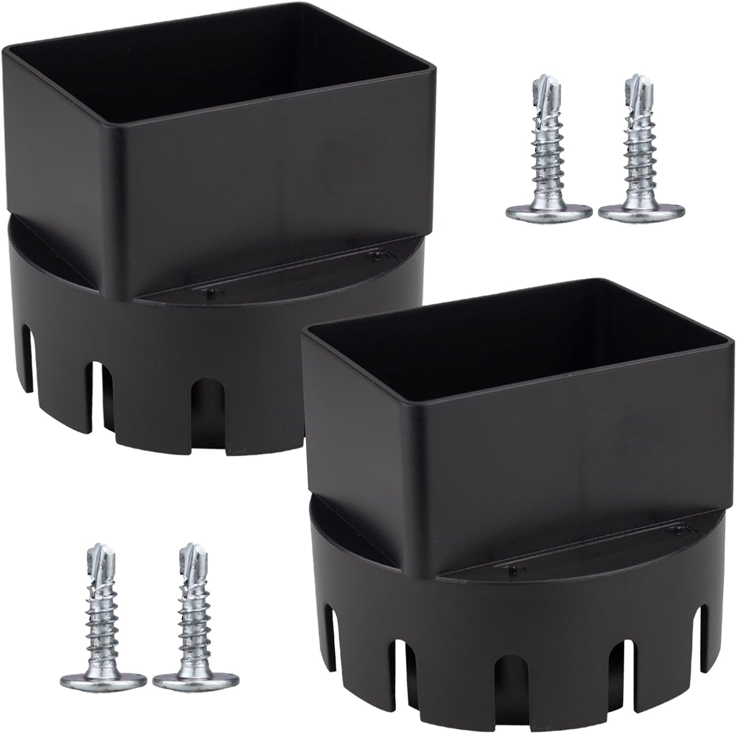 Amazon.com : Tenubo Black 2Pack Gutter Downspout Adapter(3" x 4" Square ...