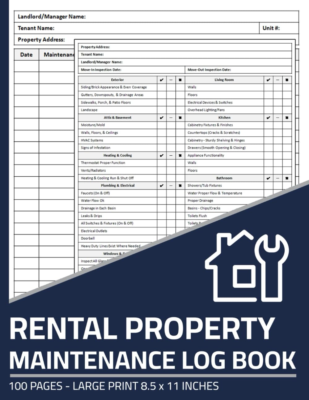 Rental Property Maintenance Log Book: Apartment / House Repair ...