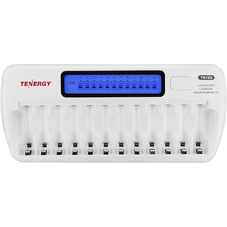 Amazon.com: Tenergy TN438 16 Bay Battery Charger for AAA and AA ...