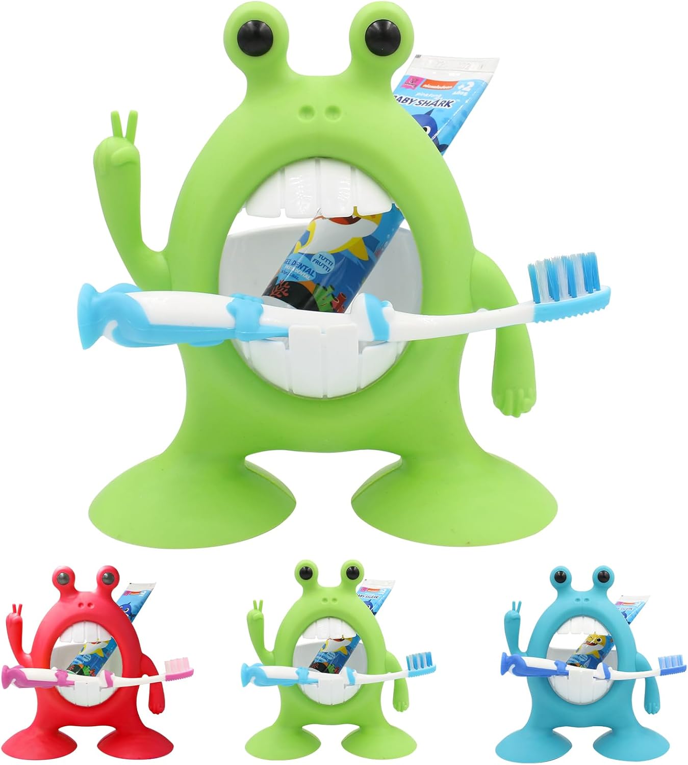 Amazon.com: COCOBURI Kids Toothbrush Holder Little Monster Cartoon ...