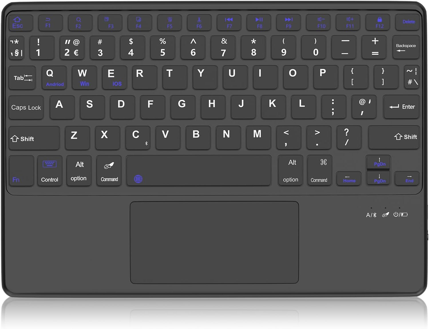 Generic Wireless Bluetooth Keyboard with Touch pad - Light weight Slim ...