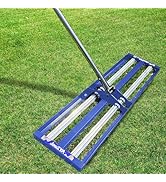 Amazon.com : Updated Lawn Leveling Rake with Aluminum Rollers ...