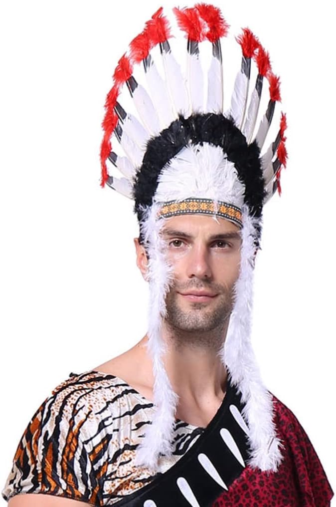 Amazon.com: KADSXIYA Native American Chief Headdress Indian Costume ...