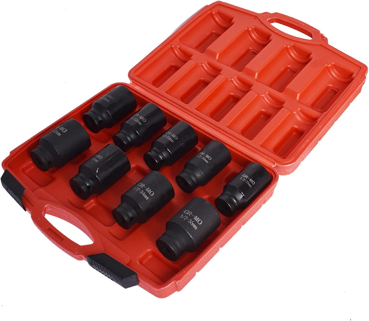 Amazon.com: waltyotur 9Pcs 29-38mm Deep Impact Socket Set 1/2 Drive ...