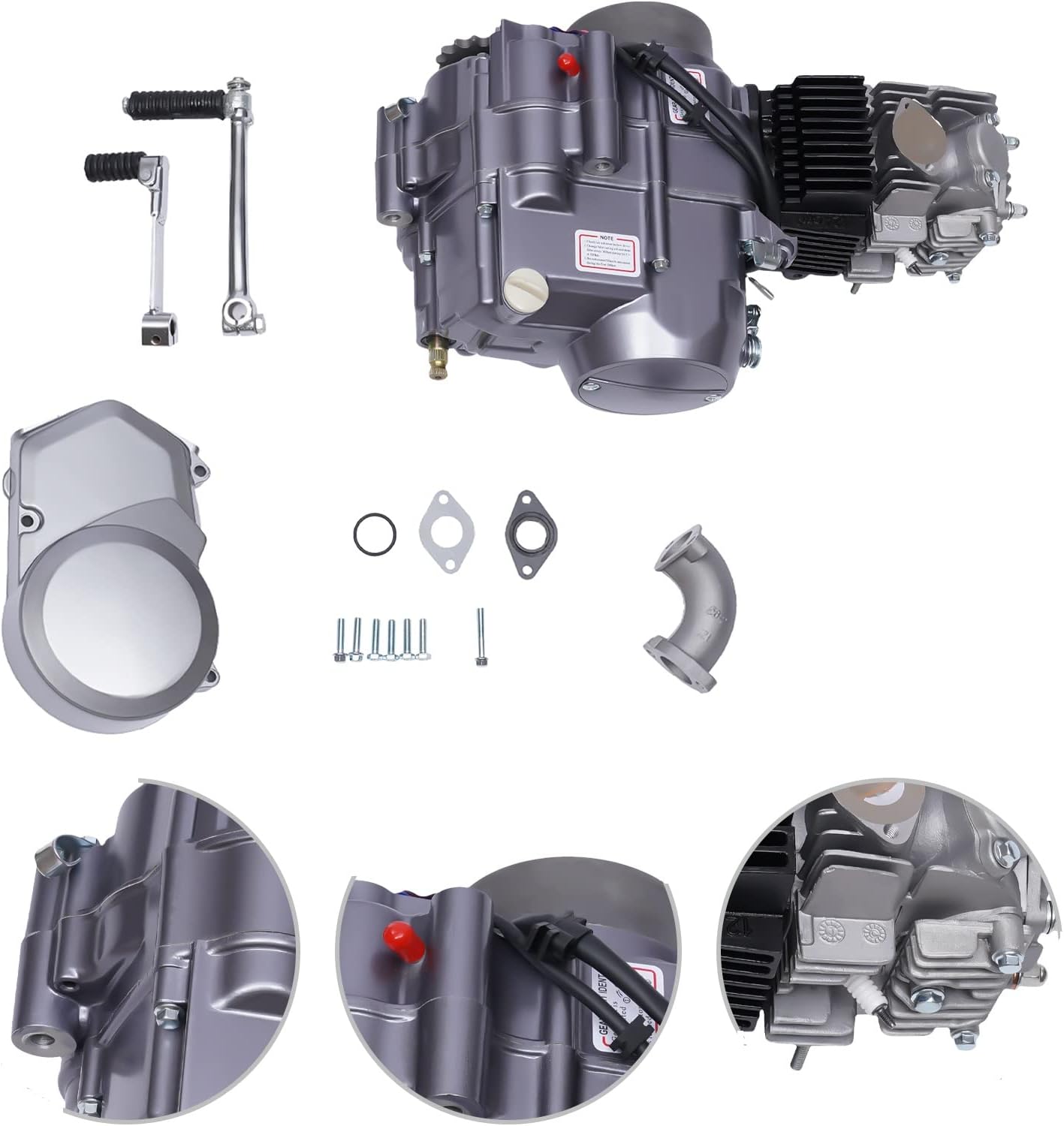 Amazon.com: 140CC Engine Motor, 4 Stroke 140cc pit bike engine Single ...