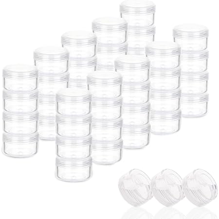 Amazon.com: 5 Gram Cosmetic Containers 50pcs Sample Jars Tiny Makeup ...