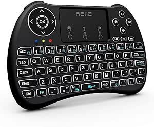 REIIE Backlit ( Version) H9+ Wireless Mini Handheld Remote Keyboard ...