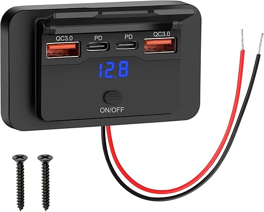 Amazon.com: Linkstyle RV USB Outlet, Dual USB A & USB C Ports Car ...