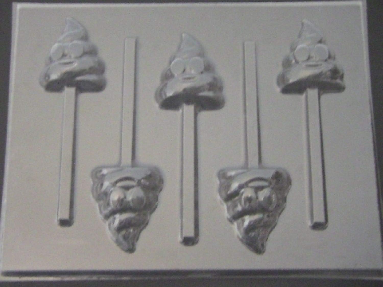 Amazon.com: Swirl Poop Ice Cream Emoji Chocolate Candy Lollipop Mold ...