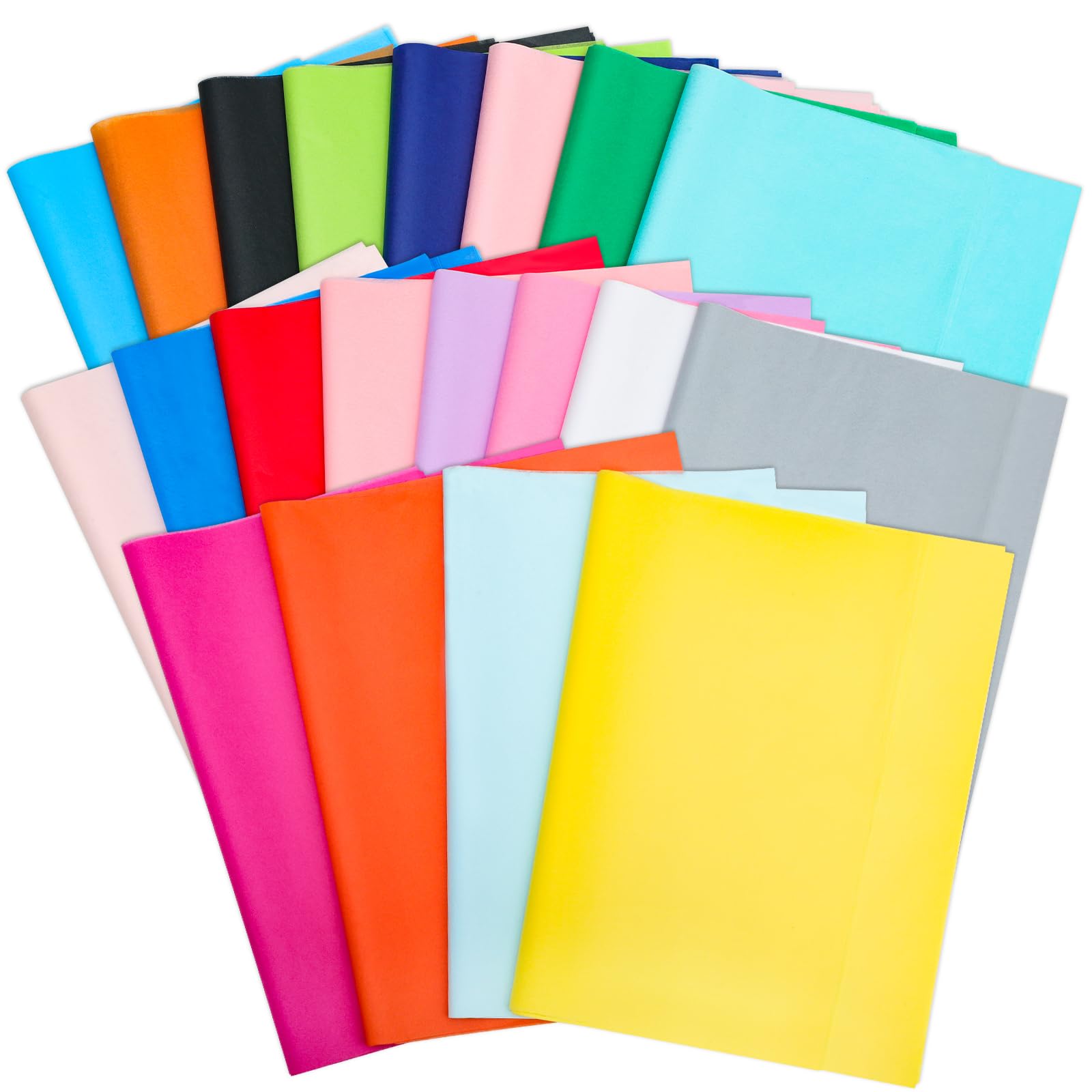 Amazon.com: 160 Sheets Colored Tissue Paper, Tissue Paper Bulk 20 X 14 ...
