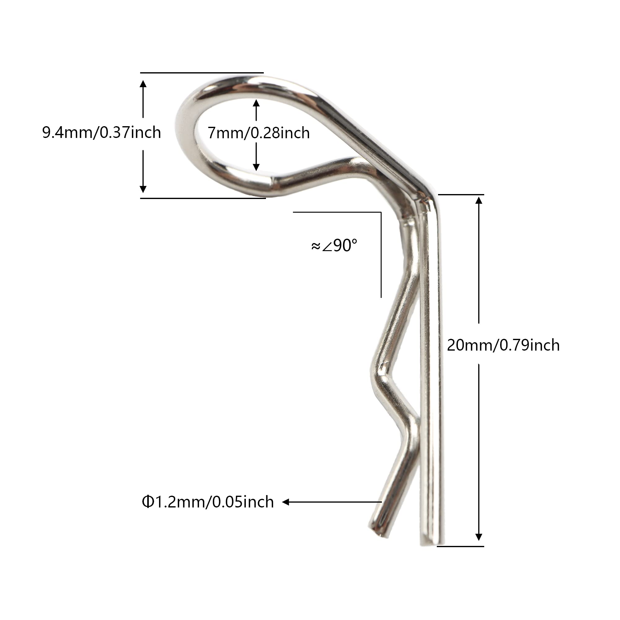 Snapklik.com : GDOOL 30-Pack 90-Degree Angle Body Clips Bent Springy ...