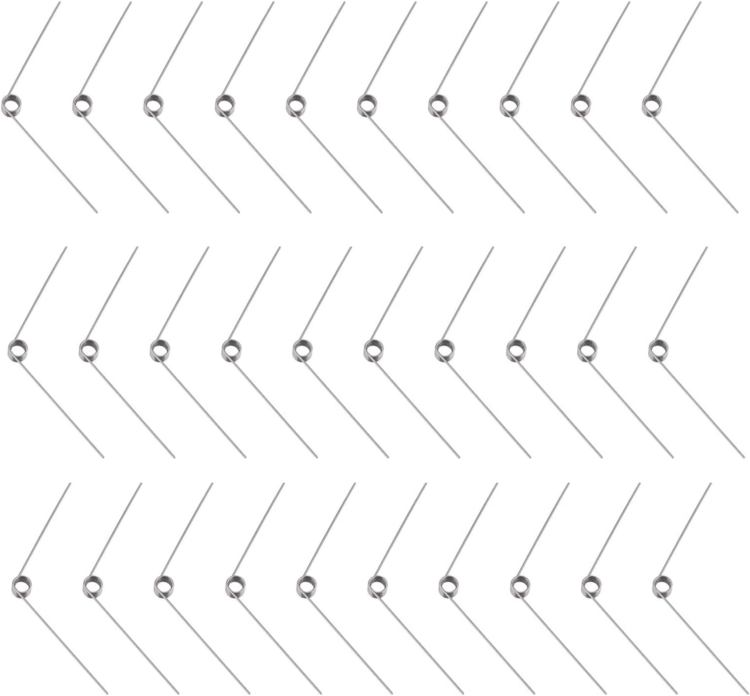 BENECREAT 30pcs Stainless Steel Small Torsion Spring, 0.5mm Wire ...