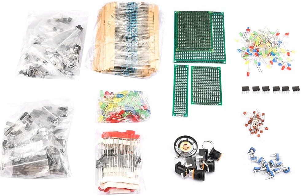 1900Pcs Mega Electronic Component Kit Assortment Capacitors Resistors ...